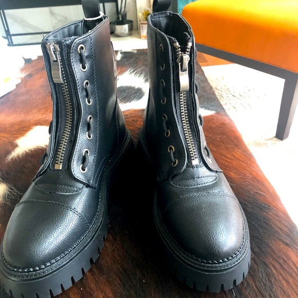 Sincerly Jules | Shoes | Sincerely Jules Boots Parker Combatmoto New ...